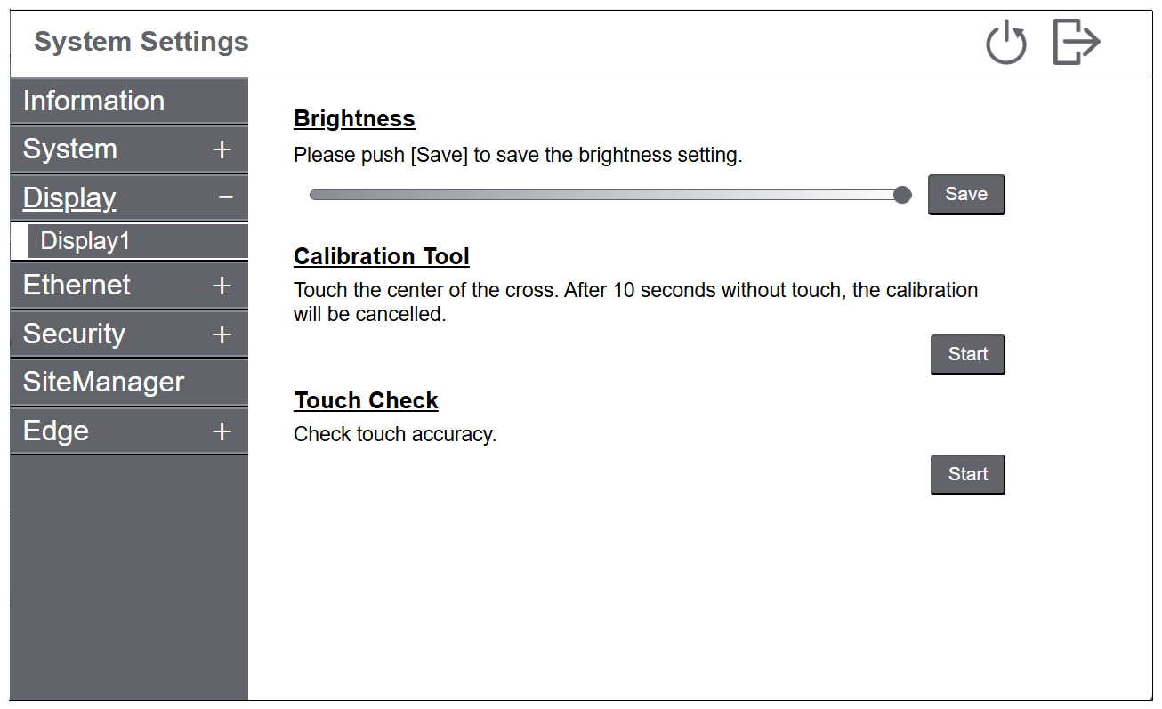 Display - GP6000 Series Standard Model